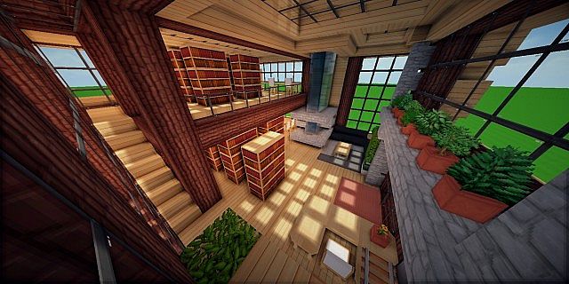 Modern Eco Village | Library 1 Minecraft Map