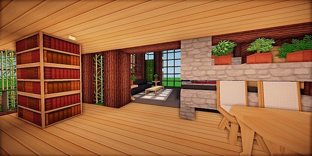 Modern Eco Village | Library 1 Minecraft Map