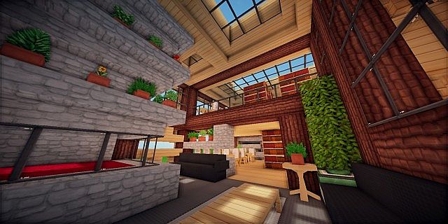 Modern Eco Village | Library 1 Minecraft Map