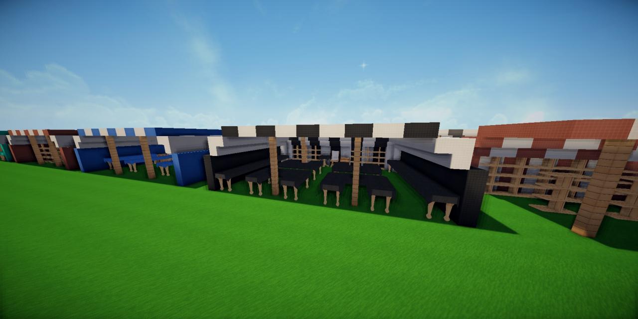 Modern Eco Village | Market Stands Minecraft Map