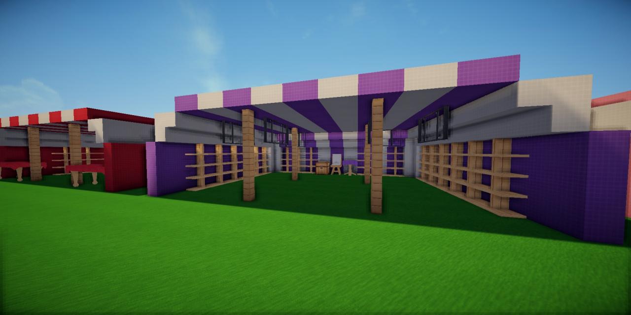 Modern Eco Village | Market Stands Minecraft Map