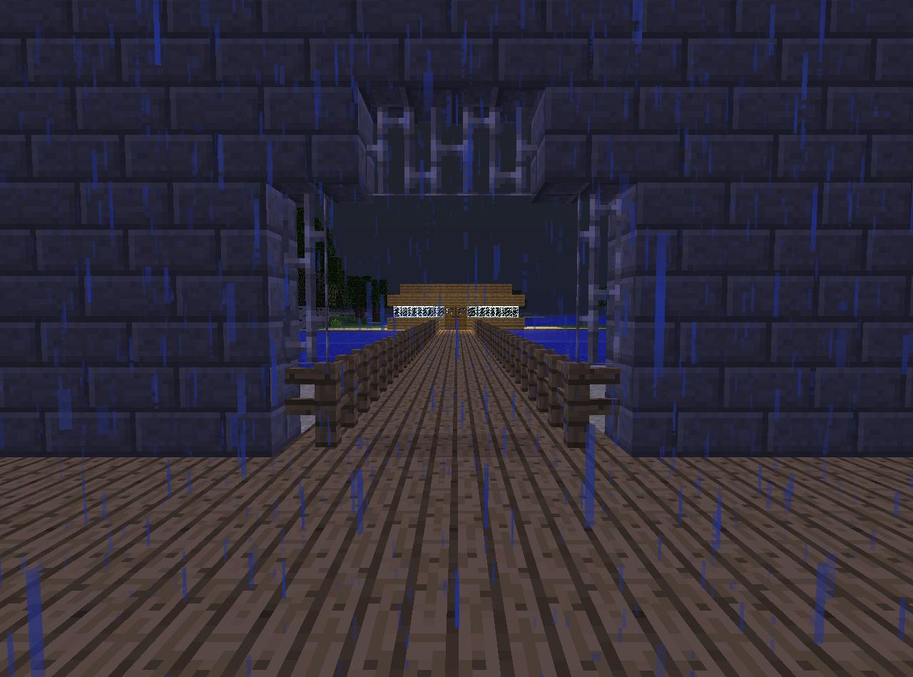 Castle and House with Sunset Minecraft Map