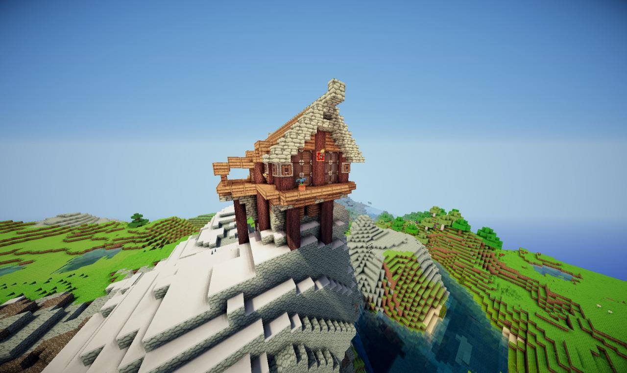 Mountain Medieval House. Minecraft Map
