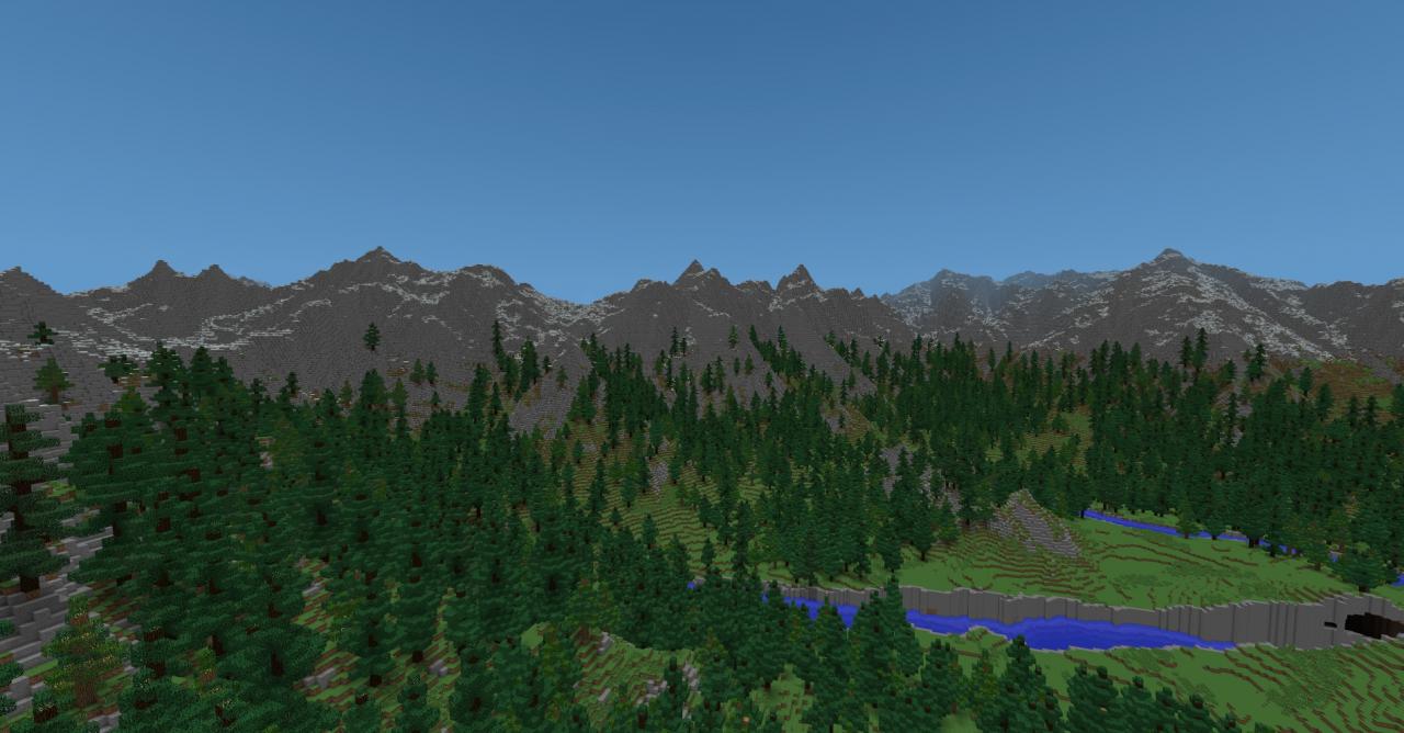Large mountain range Minecraft Map