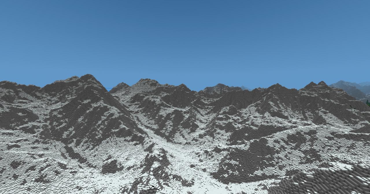 Large mountain range Minecraft Map