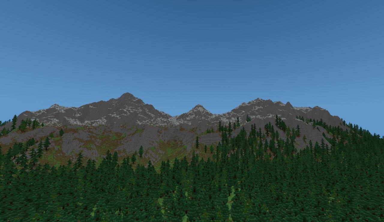 Large mountain range Minecraft Map