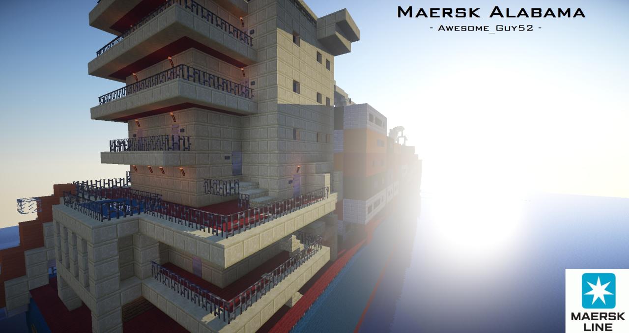 Maersk Alabama Cargo Ship 1:1 [Captain Philips] Minecraft Map