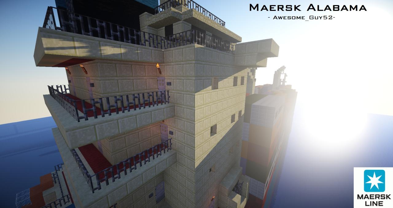 Maersk Alabama Cargo Ship 1:1 [Captain Philips] Minecraft Map