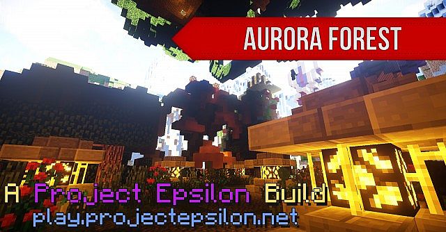 Aurora Forest - Giant flower forest hub/spawn/thing build Minecraft Map