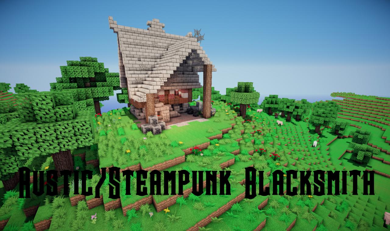 Rustic/Steampunk Blacksmith Minecraft Map