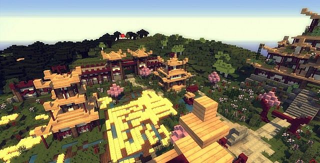 The overgrown Paradise (Japanese style) Minecraft Map