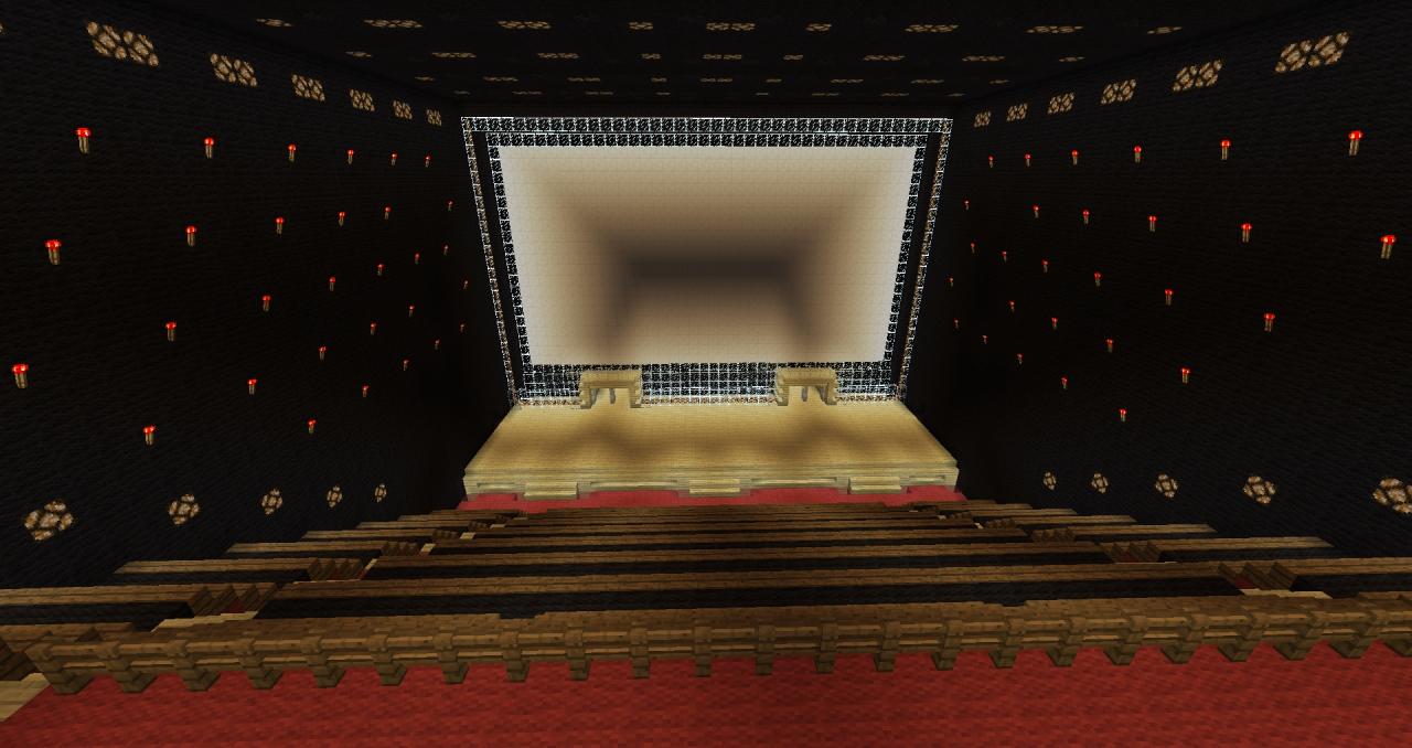 Cinema / Theater with redstone functions Minecraft Map