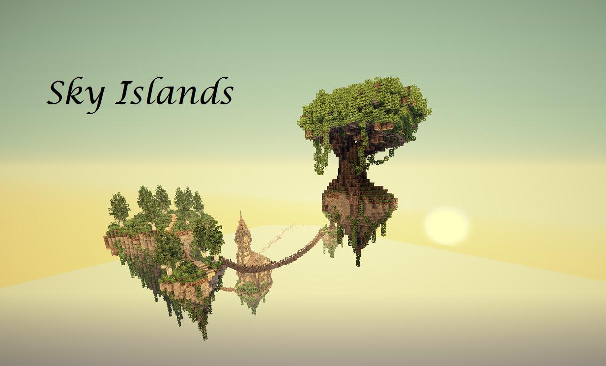 Aestas the skylands [11 floating islands 30 custom trees] Minecraft Map