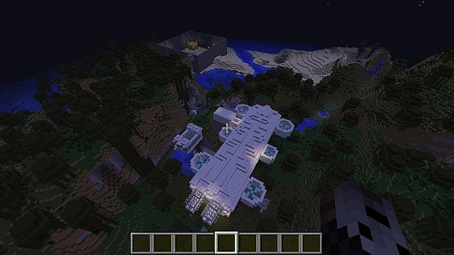 skyship with teleportation room Minecraft Map