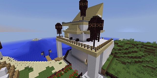 Beach Side Modern House Minecraft Map