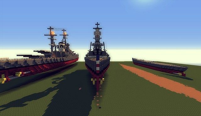 Nevada-Class Battleship (USS Nevada) (Exerior Complete) Minecraft Map