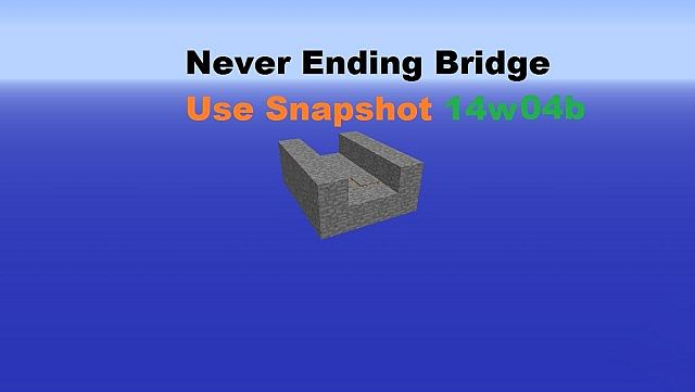 Never Ending Bridge! Minecraft Map