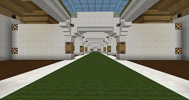 Stylish white shopping mall Minecraft Map