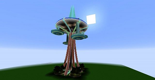 Neon tower Minecraft Map