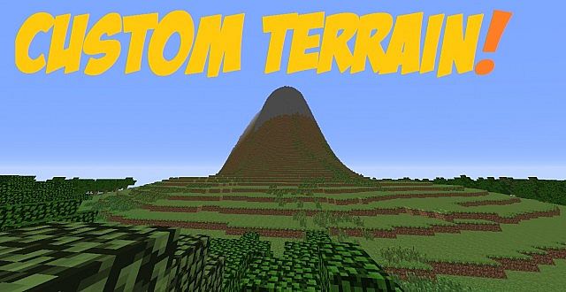 Custom Terrain- Huge Mountain with huge river - Minecraft Map