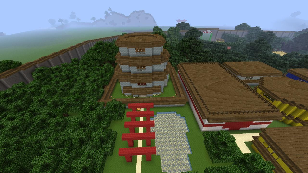 Konoha (Hidden Leaf Village from Naruto) Minecraft Map