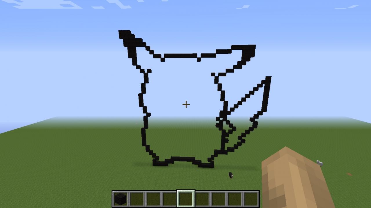 Pixel Art: Pikachu with a Mustache Minecraft Map
