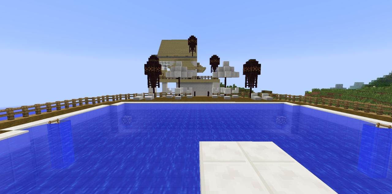Beach Side Modern House Minecraft Map