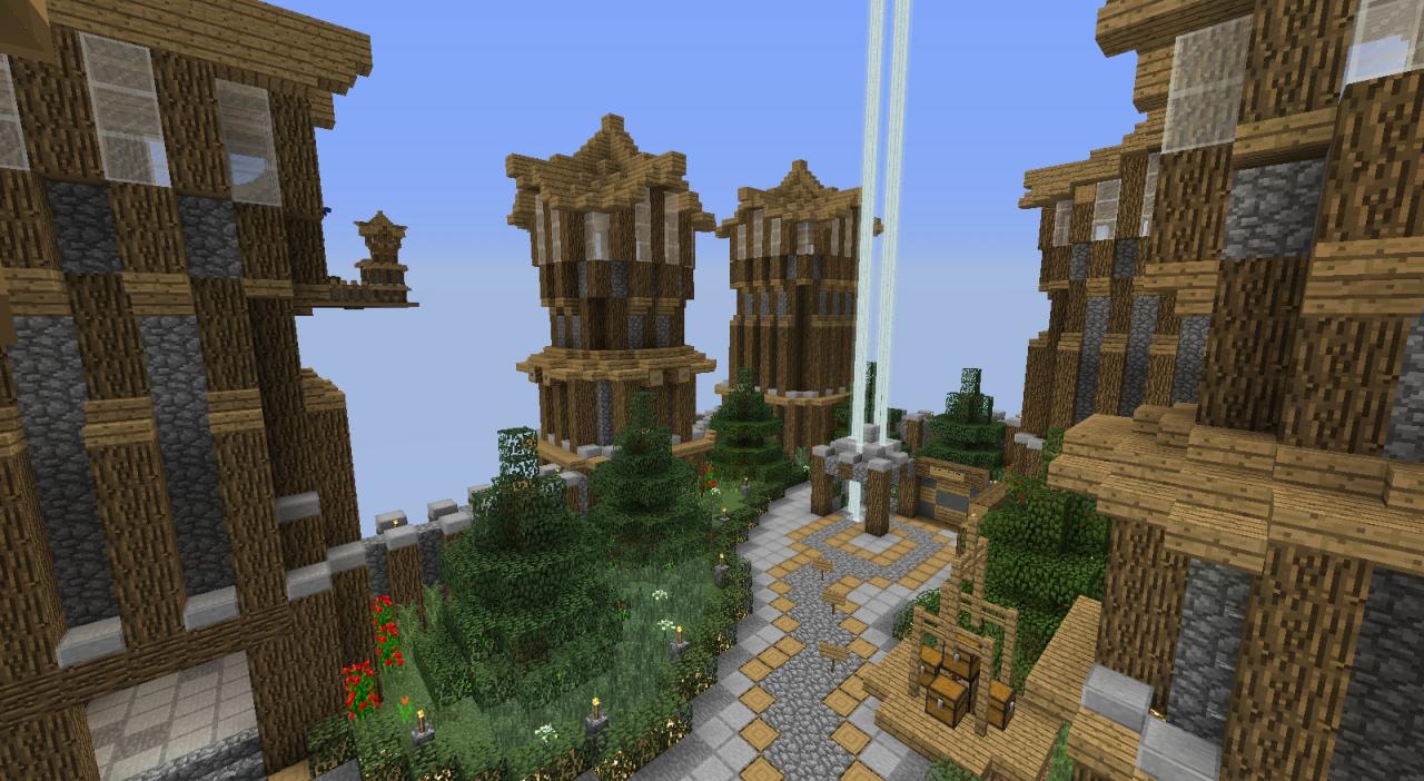 Floating Island Castle Spawn! Minecraft Map