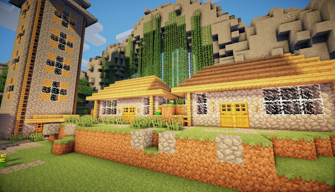 Custom Terrain Village Minecraft Map