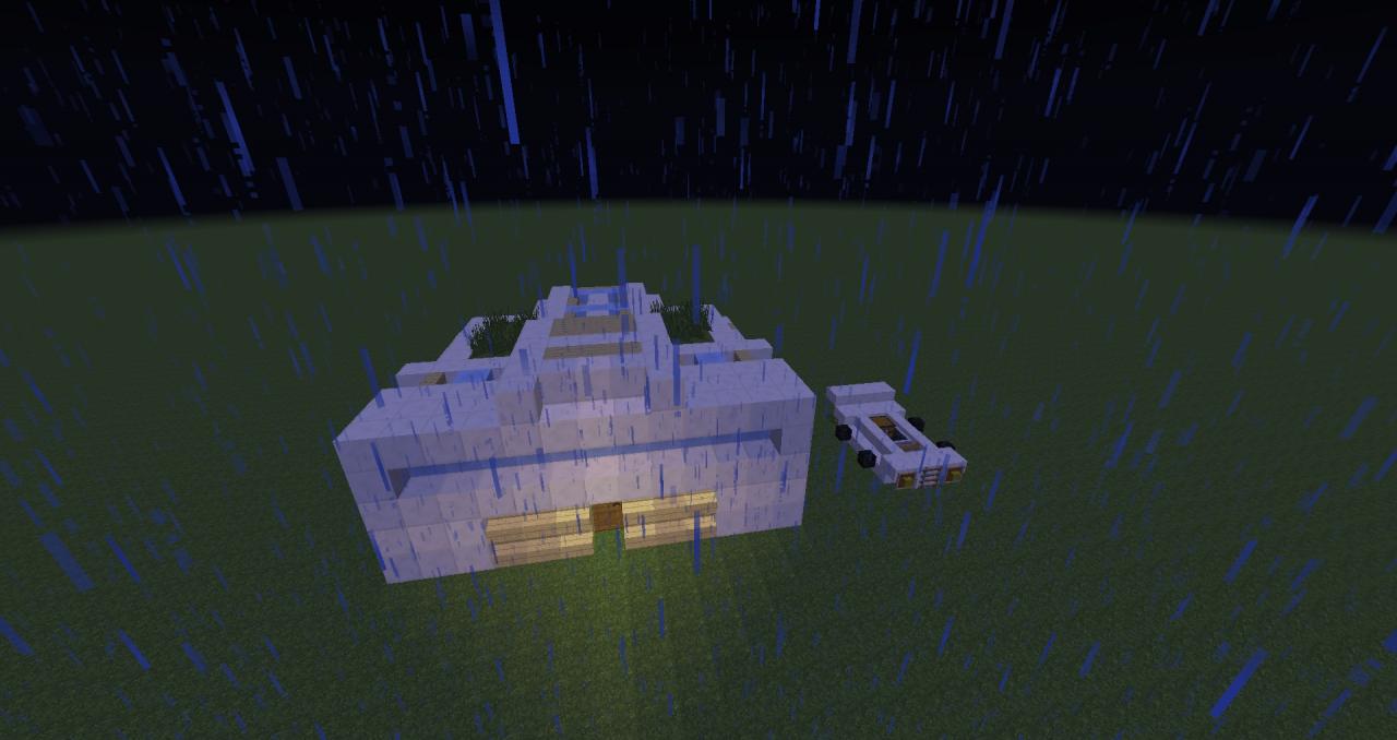 My modern house and sportcar Minecraft Map