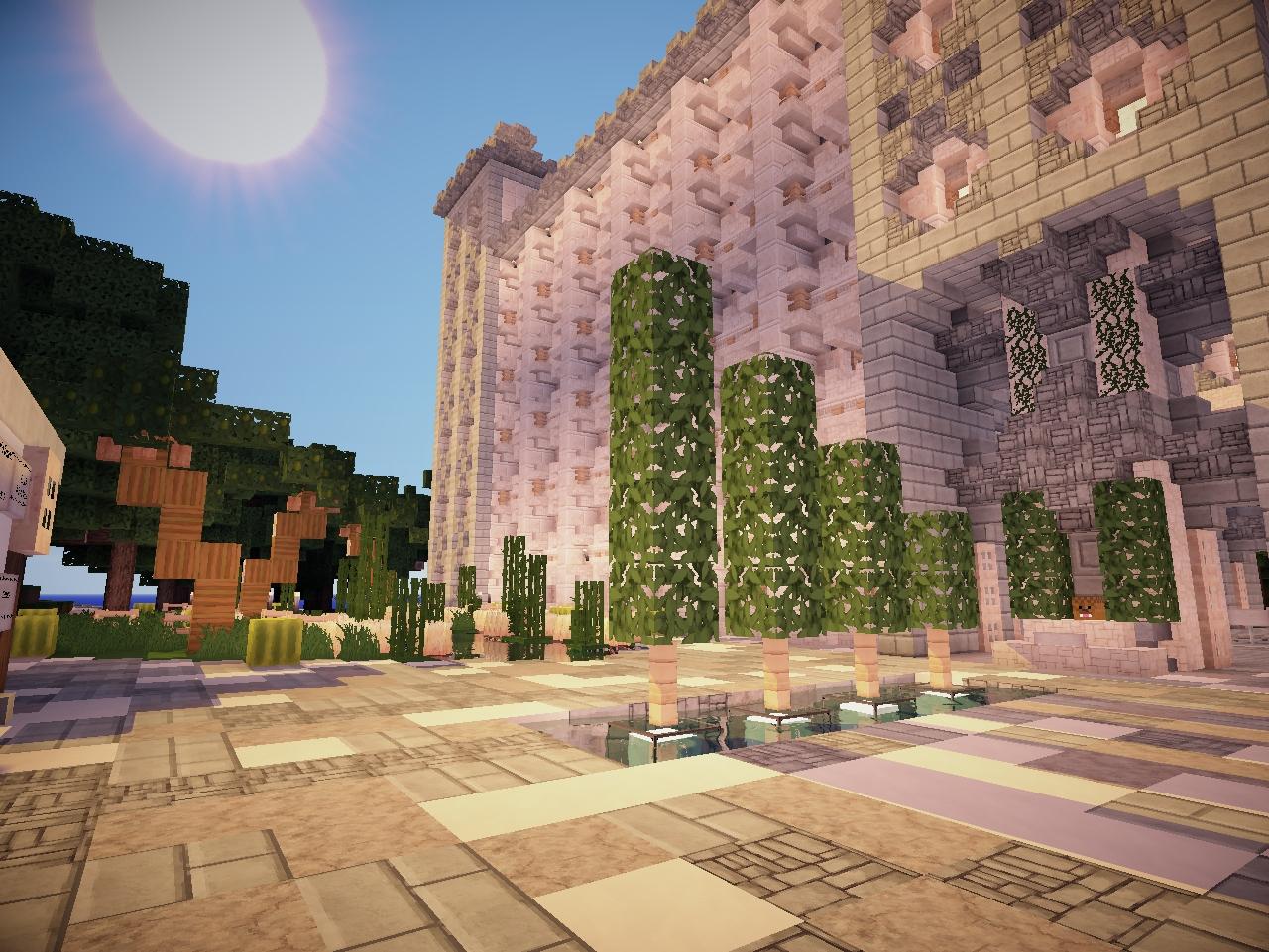 Beautiful sandstone Palace Spawn Minecraft Map
