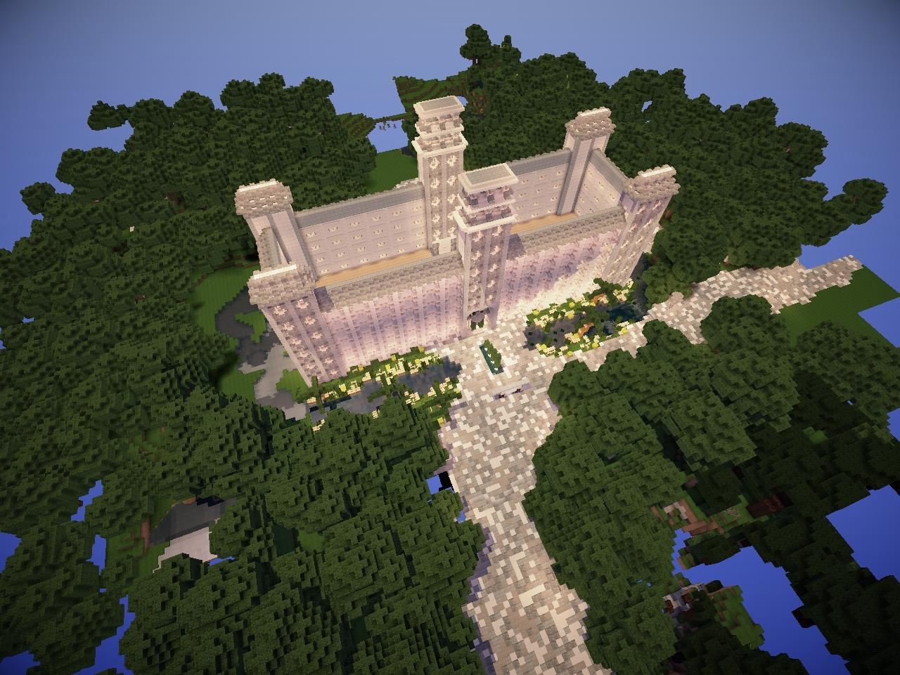 Beautiful sandstone Palace Spawn Minecraft Map