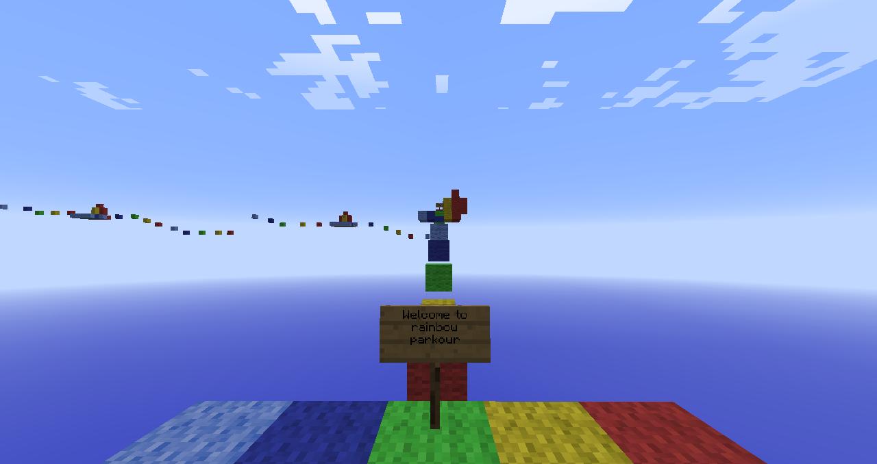 Rainbow parkour Minecraft Map