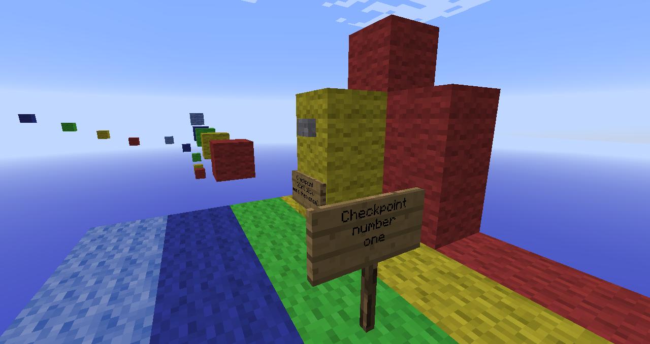 Rainbow parkour Minecraft Map