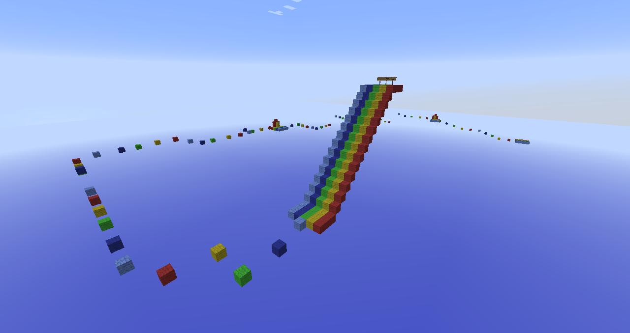 Rainbow parkour Minecraft Map