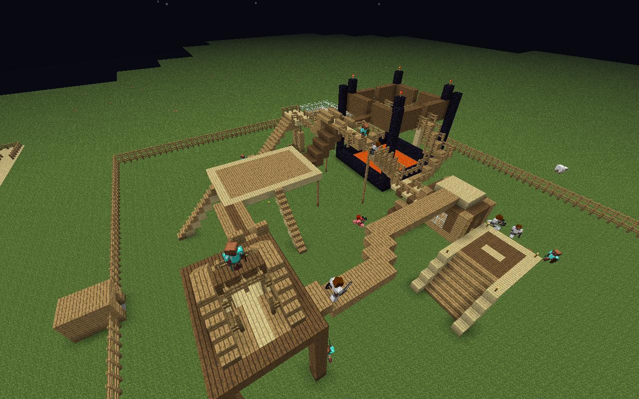 Custom Npc Wooden Base Arena Minecraft Map