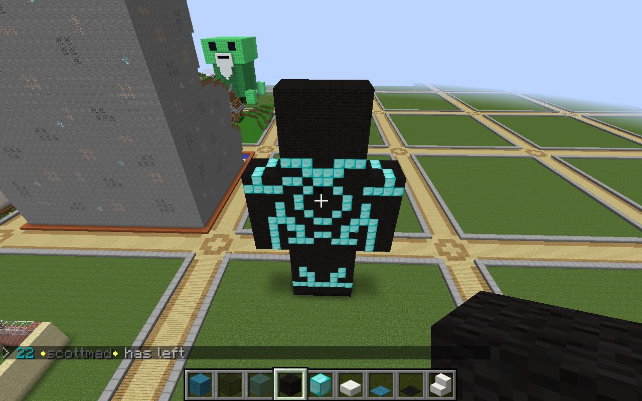 Tron Creeper Statue/Building Minecraft Map