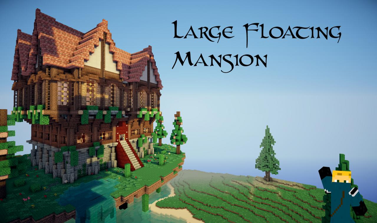 Large Floating Mansion Minecraft Map