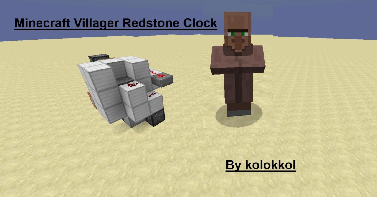 Minecraft Villager Redstone Clock [Long delay - small space!] [1.7 ...