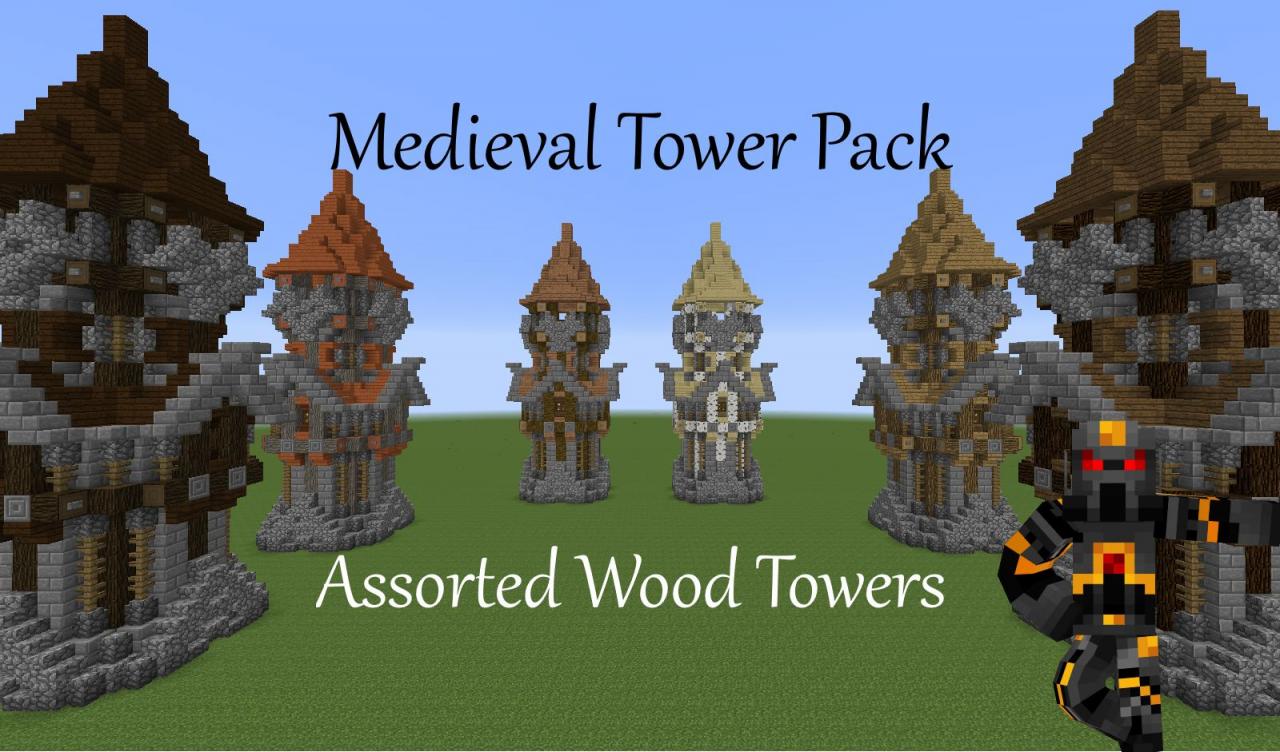 Medieval Tower- Assorted Wood Variants Minecraft Map