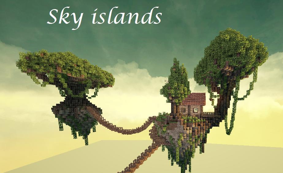 Aestas the skylands [11 floating islands 30 custom trees] Minecraft Map