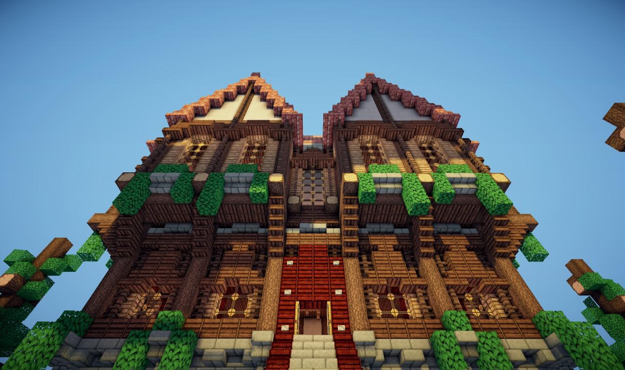 Large Floating Mansion Minecraft Map