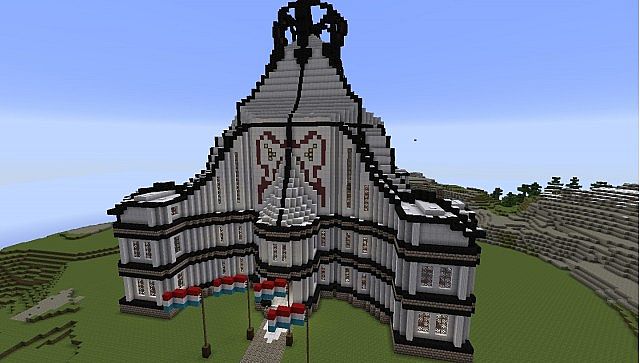 Quartz Temple-Library-Thing Minecraft Map