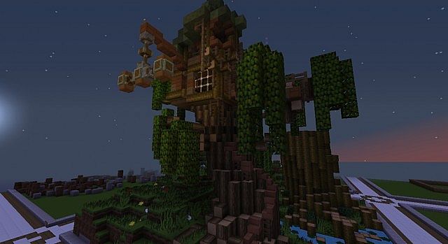 Fantasy Elfish Tree House Minecraft Map