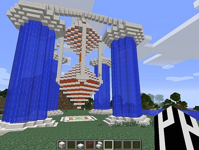 Simple town spawn building Minecraft Map