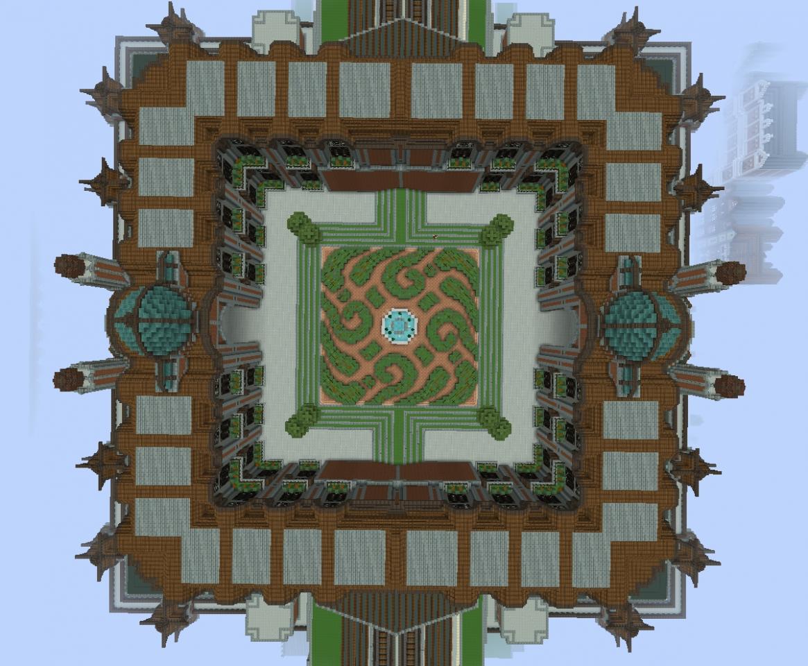 Symmetry based Steampunk Mechanic Palace Building Minecraft Map