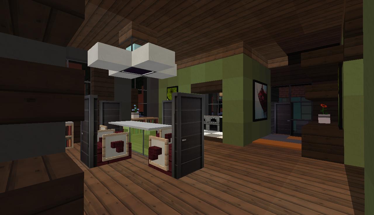 modern 2 floor house Minecraft Map