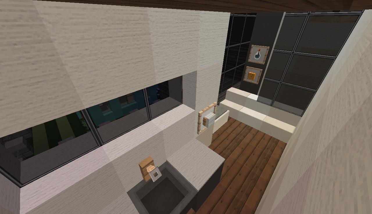 modern 2 floor house Minecraft Map