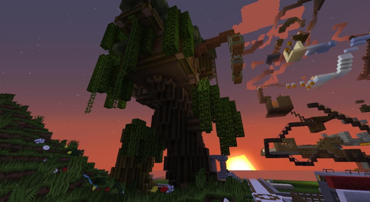Fantasy Elfish Tree House Minecraft Map