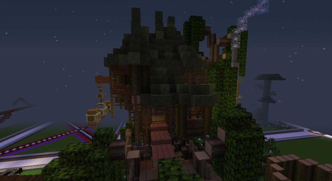 Fantasy Elfish Tree House Minecraft Map